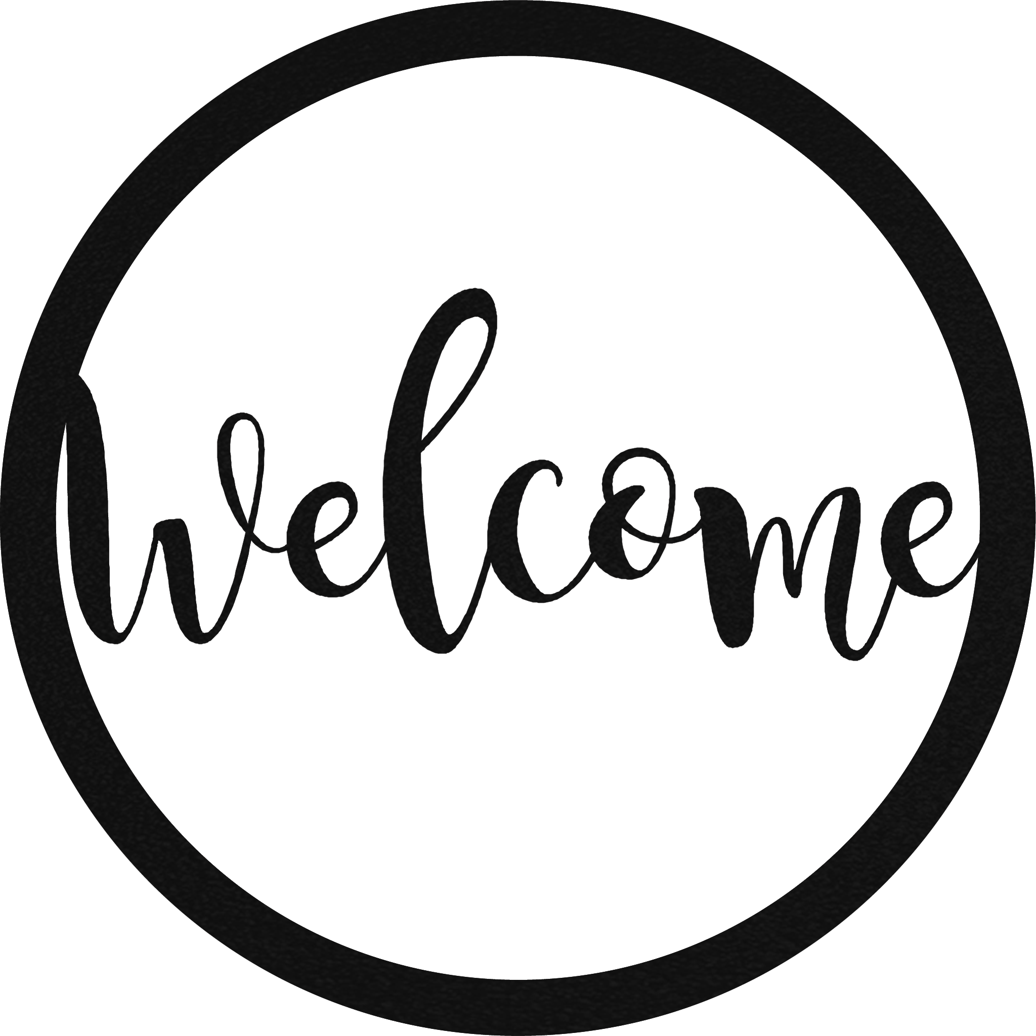 Welcome Round Sign - Metal Wall Art - Badger Steel USA – Badger Steel ...